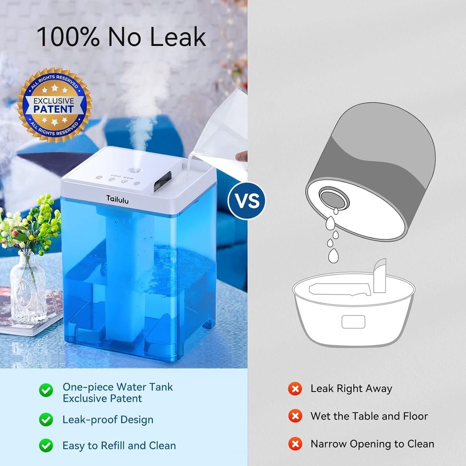 7.5L Humidifiers for Bedroom Large Room Home, Cool and Warm for Baby ...