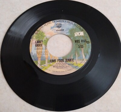 Larry Groce Junk Food Junkie 1975 Warner Bros. WBS-8165 Pop, Novelty VG ...