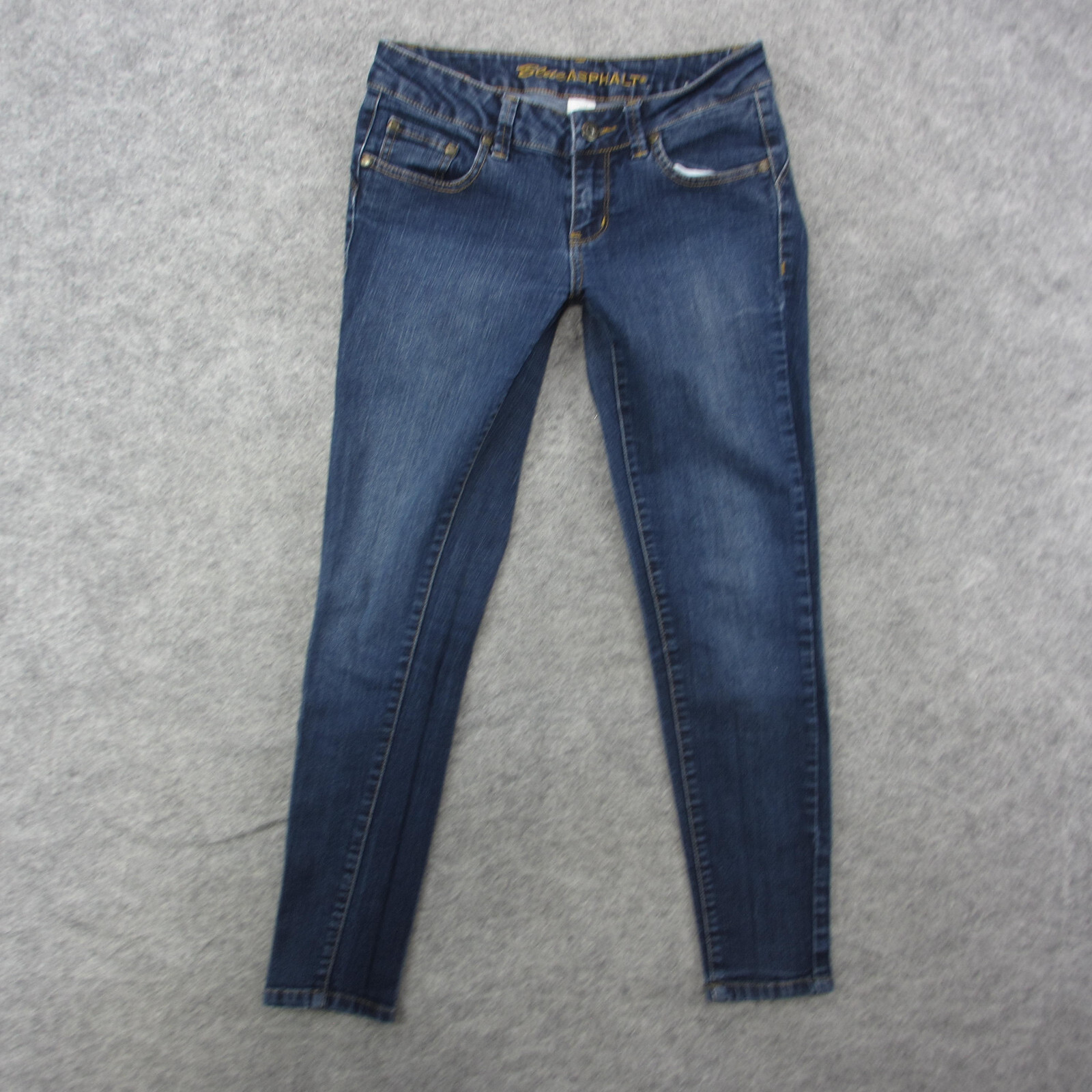 Blue Asphalt Jeans Women's 8/9 Blue Dark Wash Skinny Jeans | eBay