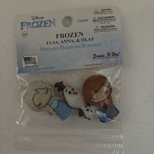 Dress It Up Disney Buttons Frozen Olaf Elsa Anna 3 pieces | eBay