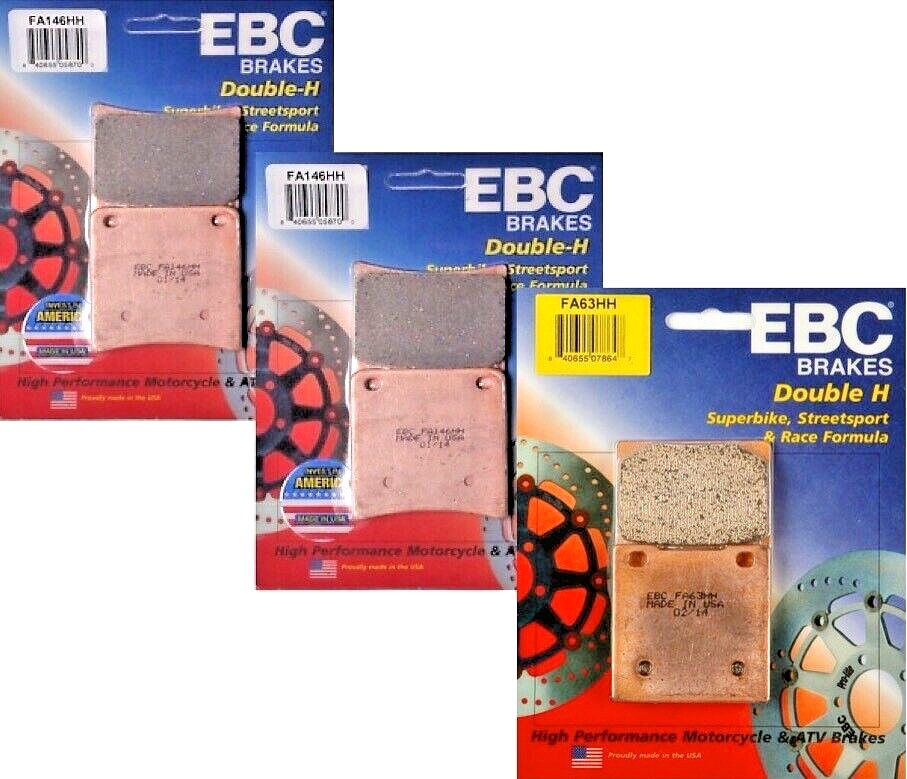 3 SETS EBC HH Brake Pads FRONT+REAR 1988-97 Suzuki KATANA600/750 FA146H ...