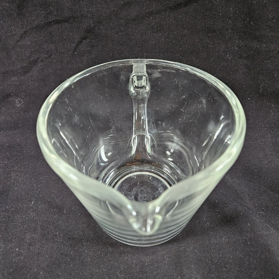 Vtg Pyrex 2 Cup Measuring USA D Handle 516 Imprint W/ Pour Spout Clear ...