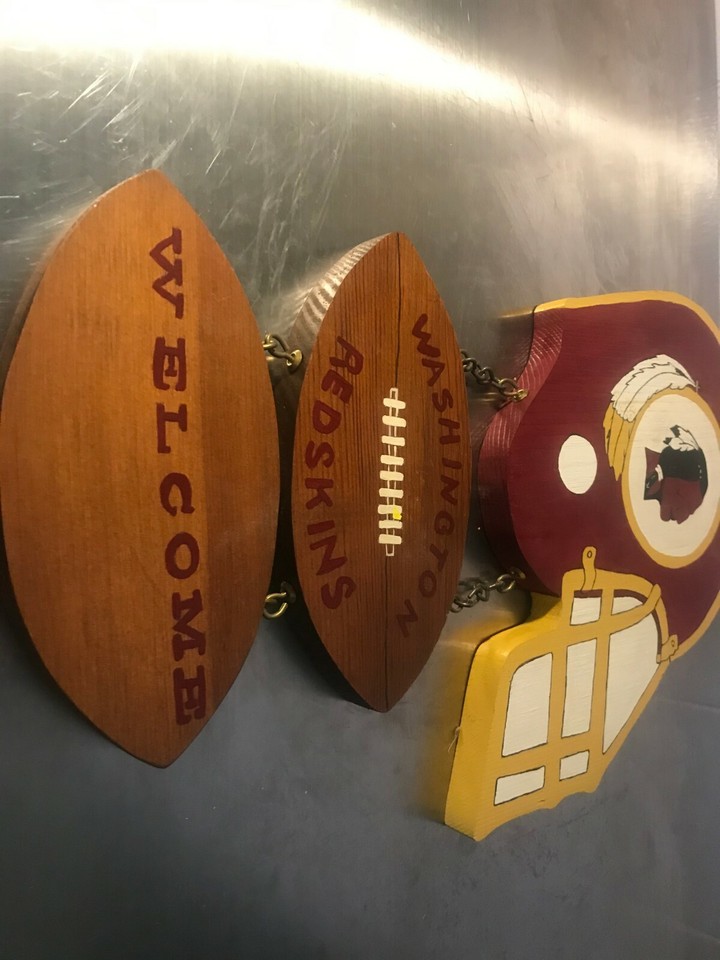 Washington Redskins MEMORABILIA VINTAGE COLLECTABLES Pieces Wood and ...