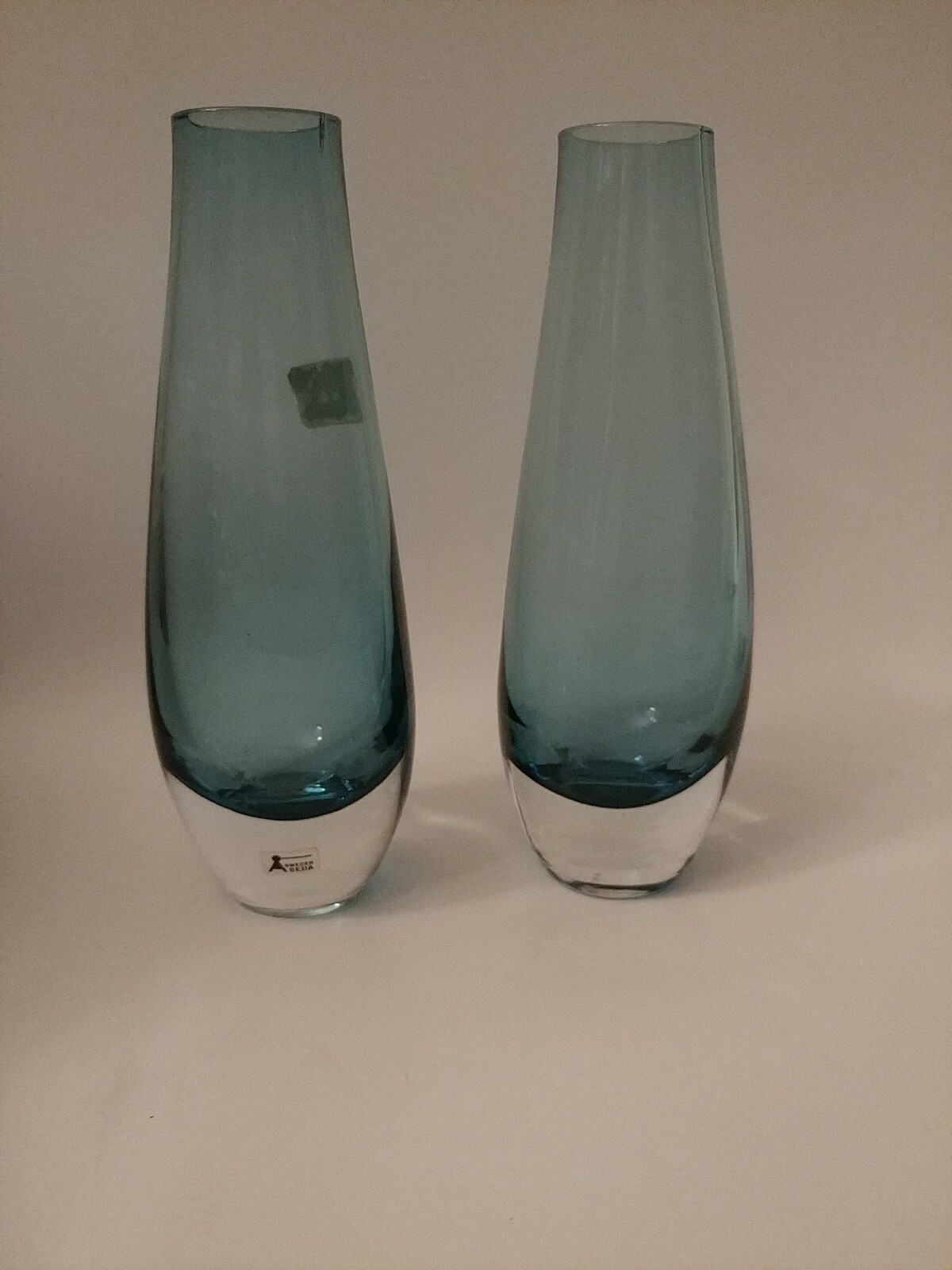 Bo Borgstrom Sweden Seda Scandinavian Art Glass Vase 2 Svensk Form | eBay