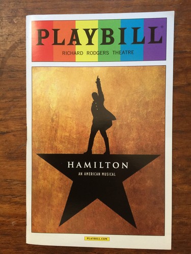 Hamilton the musical Playbill NYC Broadway June 2016 pride edition Lin ...