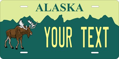 Alaska Moose License Plate Personalized Custom Auto Bike Motorcycle Tag ...