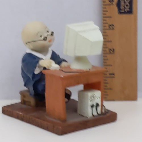 Computer Nerd Figurine Statue Tech Programmer Coder Whiz | eBay