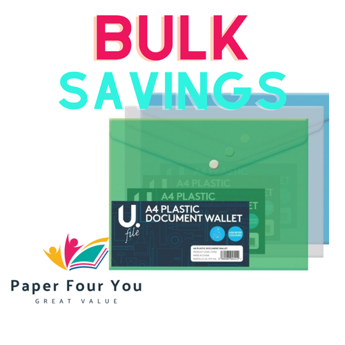 A4 Plastic Stud Closing Document Wallets Files Folders ideal for ...