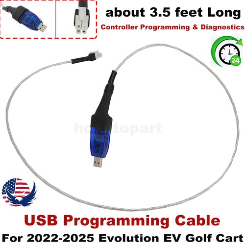3.5’ USB Programming Cable For 2022-2025 Evolution EV Golf Cart Classic ...