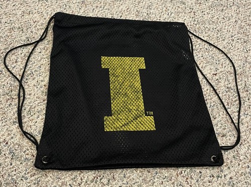 Iowa Hawkeyes Mesh Drawstring Backpack/Bag, Jetline Brand, Black/Yellow ...