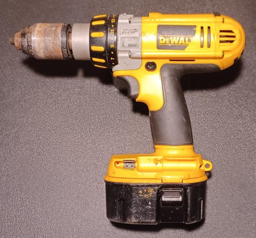 DEWALT DC935 XRP 14.4v ½" Hammer Drill & DC9091 Battery ~ Tested ...