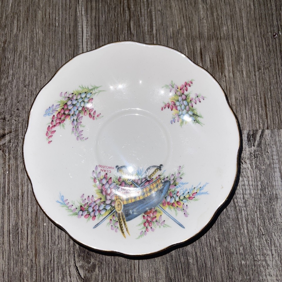 Queen Anne English Bone China Cup & Saucer Glengarrys Clan Gordon | eBay