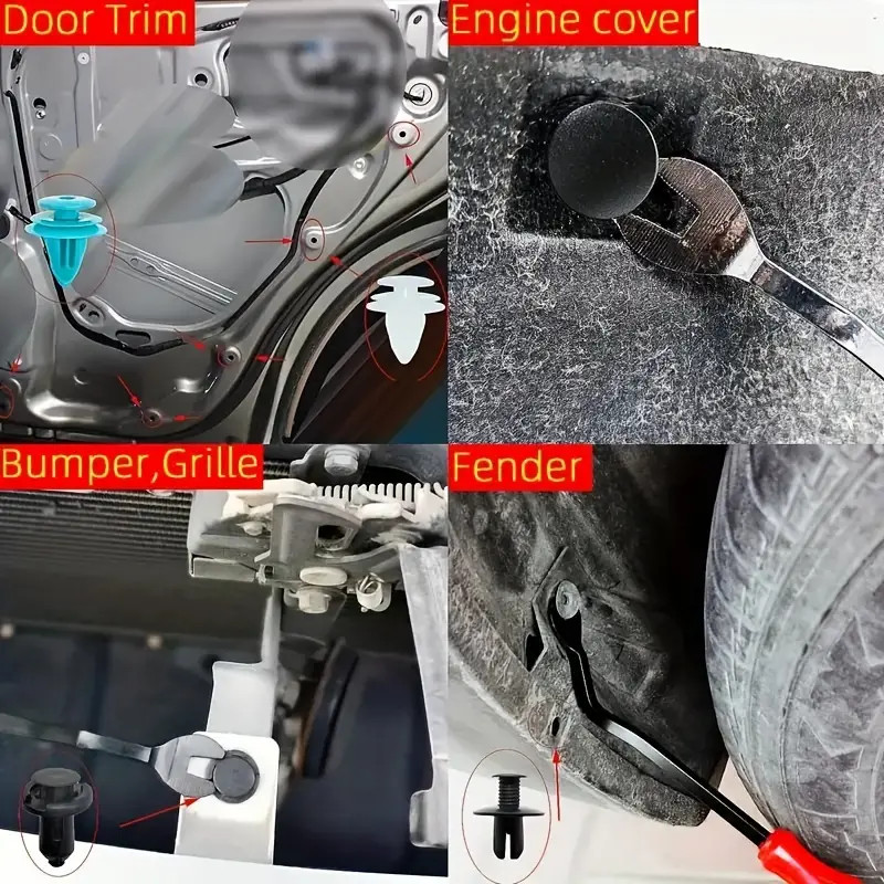 100PCS Retainer Clips Body Bumper Rivet Retainer Trim Molding Push Pin ...