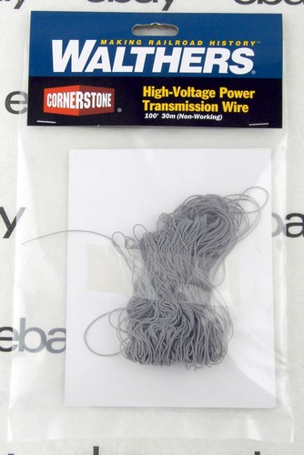 HO Scale High-Voltage Power Transmission Wire 100' 30m - Walthers #933 ...
