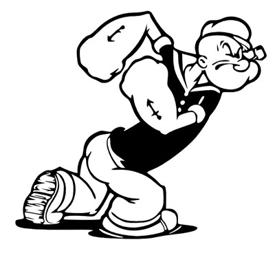 Popeye vinyl car Decal / Sticker | eBay