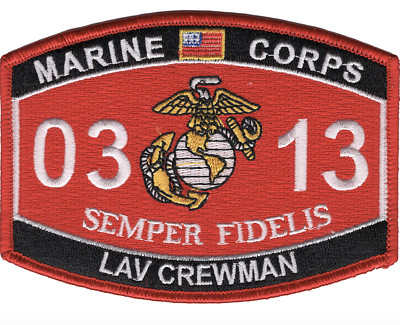 4.5" MARINE CORPS MOS 0313 LIGHT ARMORED VEHICLE (LAV) CREWMAN ...