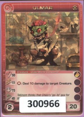 (300966) ULMAR 50/15/75/45/20 (2 Max Stats) SUPER RARE FOIL Chaotic ...