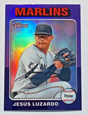2024 Topps Heritage Baseball #448 JESUS LUZARDO Purple Refractor ...