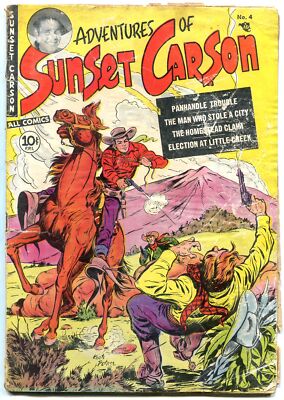 Sunset Carson #4 1951 - Charlton -G- - Comic Book | eBay