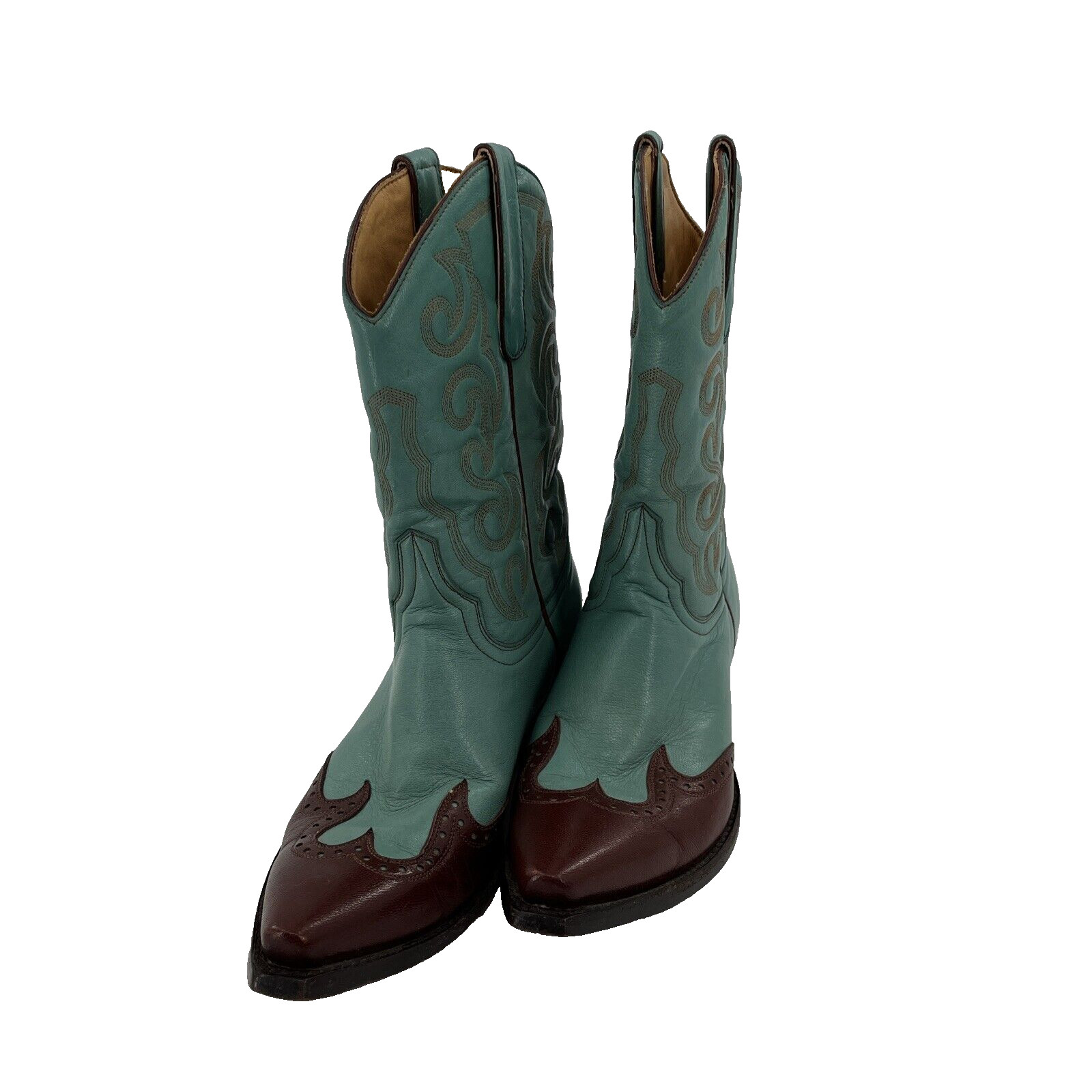 Old Gringo Western Cowboy Cowgirl Turquoise Brown Emb… - Gem