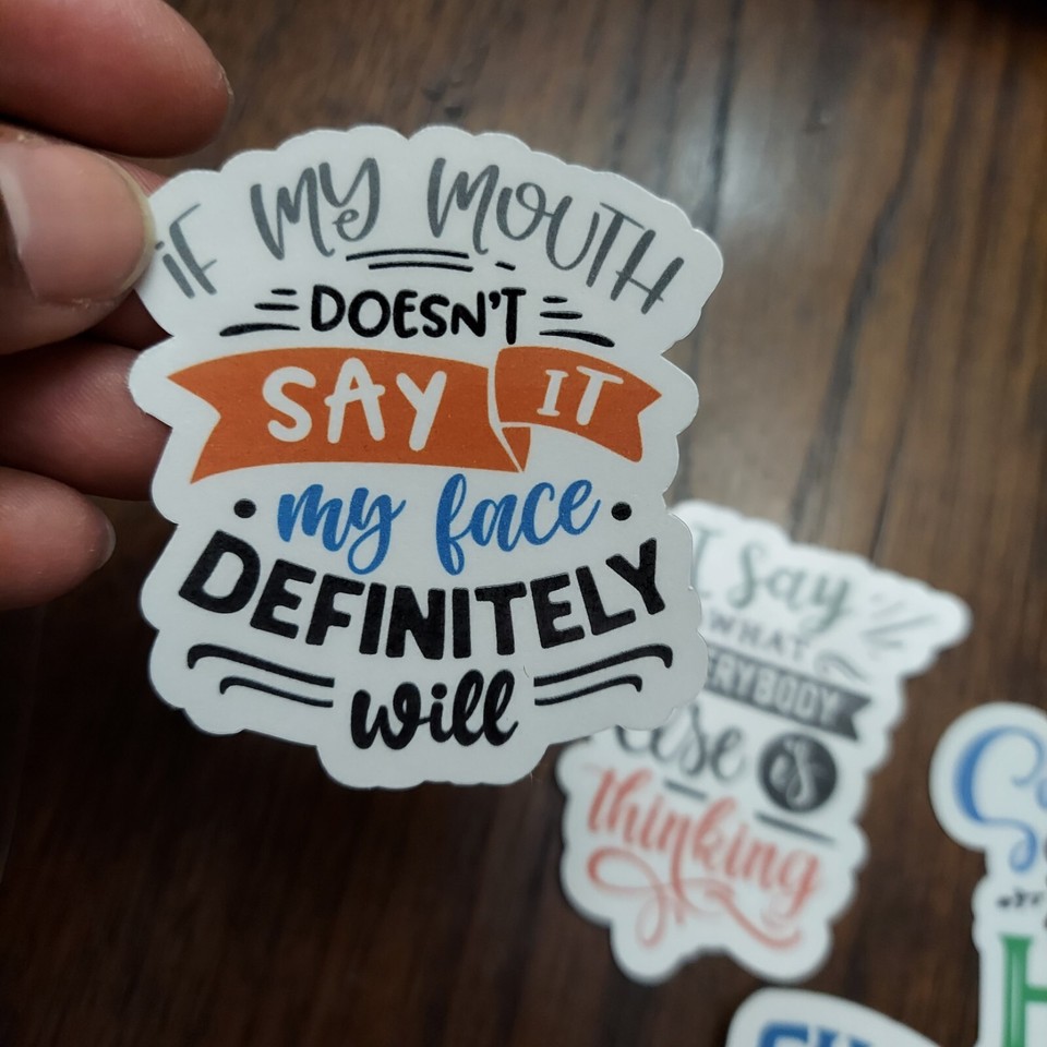 10 Sarcastic Phrase Saying Stickers, Planner Sticker Sheet, Funny ...