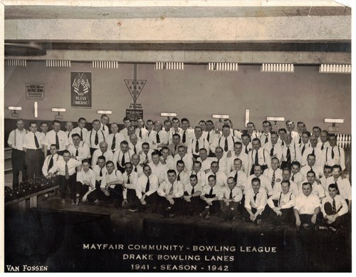 1941 Mayfair Community Bowling League Team Members Photo Chicago, IL | eBay