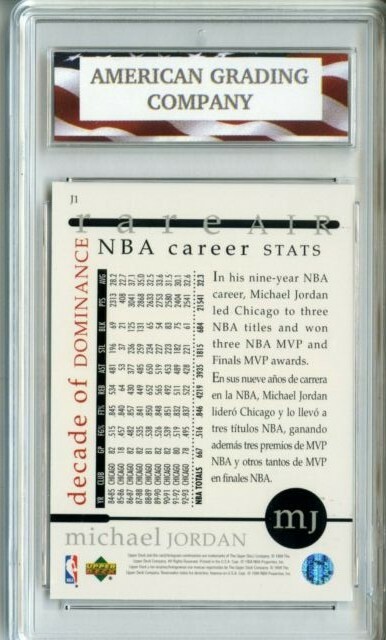 1993 Upper Deck MJ Decade of Dominance #J1 Michael Jordan AGC 10 Gem ...