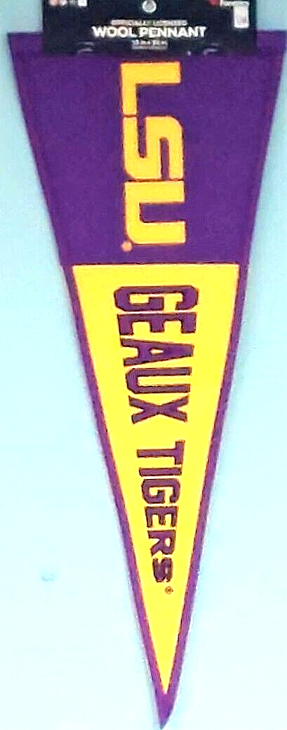 LSU Tigers Wool Pennant (Geaux Tigers) New Wincraft - Fanatics | eBay