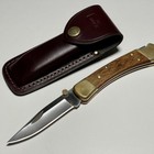 Buck 110 Folding Hunter Knife S30V USA SMKW Exclusive Burgundy Leather ...