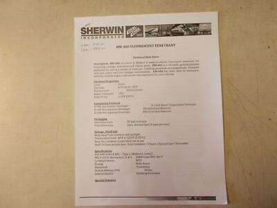 HM-406 FLUORESCENT PENETRANT | eBay