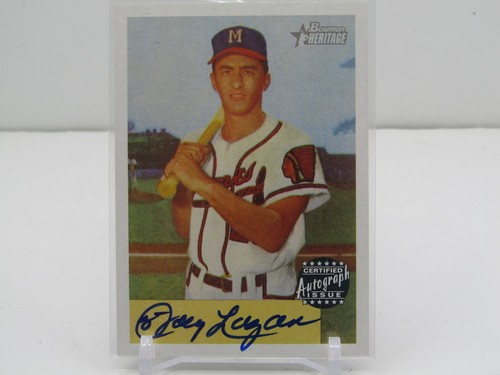 JOHNNY LOGAN 2002 BOWMAN HERITAGE REAL ONE AUTOGRAPH AUTO! MILWAUKEE ...