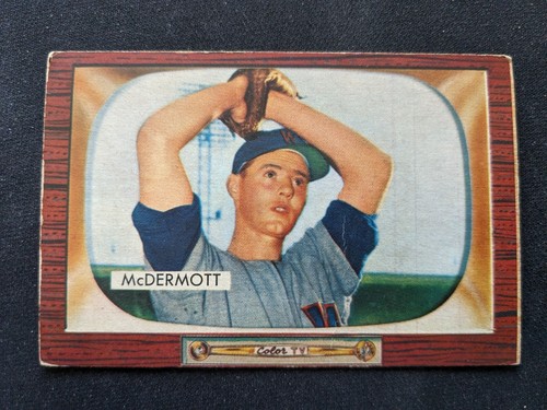 1955 Bowman Baseball Card # 165 Maurice McDermott - Washington Senators ...