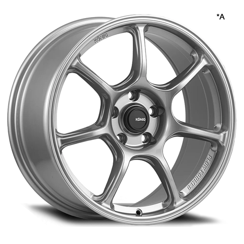 KONIG Ultragram Rim 17X8 4X100 Offset 45 Titanium Metallic (Quantity of ...