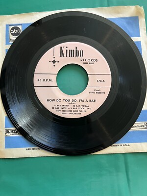 How Do You Do, I’m A Bat Vinyl 45 rpm Childrens Record Kimbo Records ...