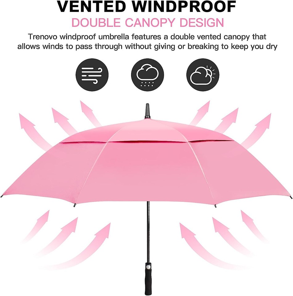 54/62/68 Inch Extra Large Oversized Golf Umbrella Heavy Duty Big Long ...