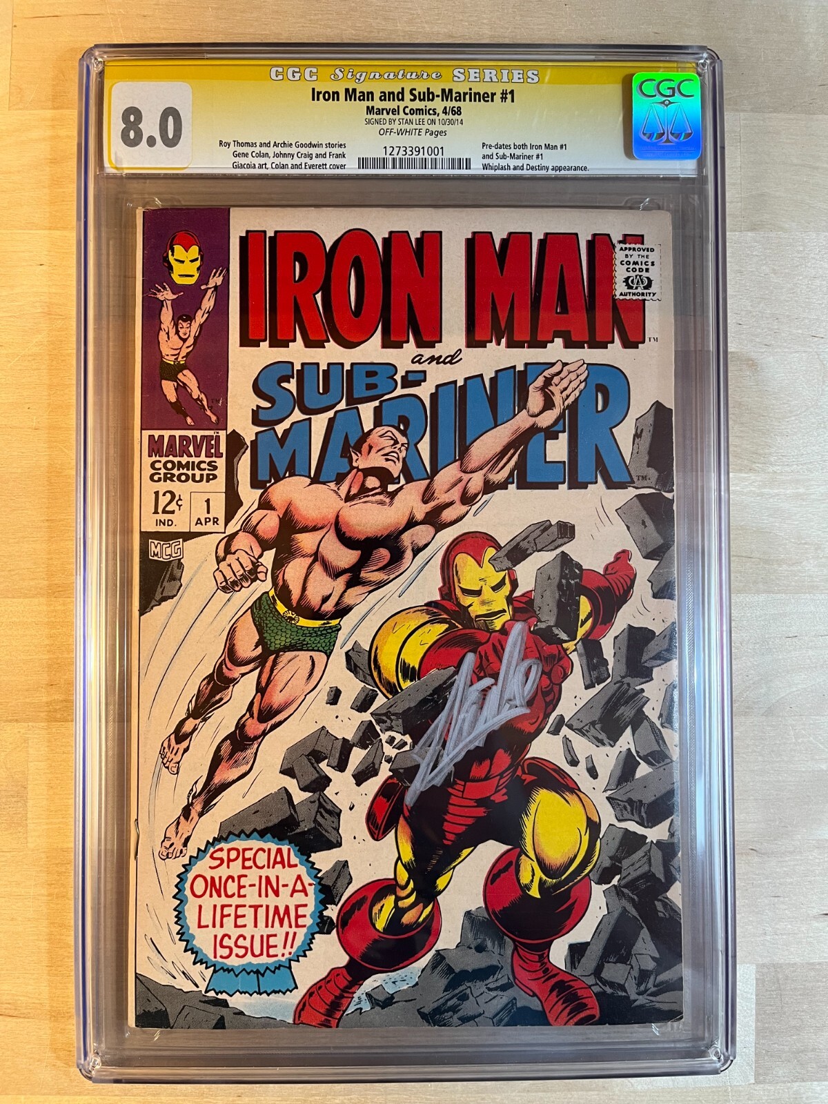 SIGNED: Iron Man & Submariner Issue #1: Marvel, Signed Stan Lee, 1968 ...