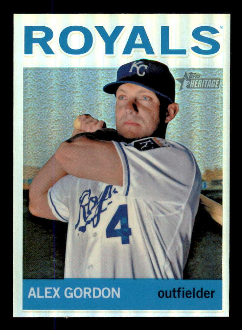 2013 Topps Heritage Chrome Refractor (1:42) #39 Alex Gordon Royals 525/ ...