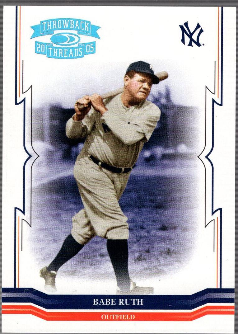 2005 Donruss Throwback Threads - Babe Ruth #300 Platinum Century Proof ...