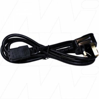 IEC Power Lead Line Cord Straight Entry with UK Plug 2 metres long ...