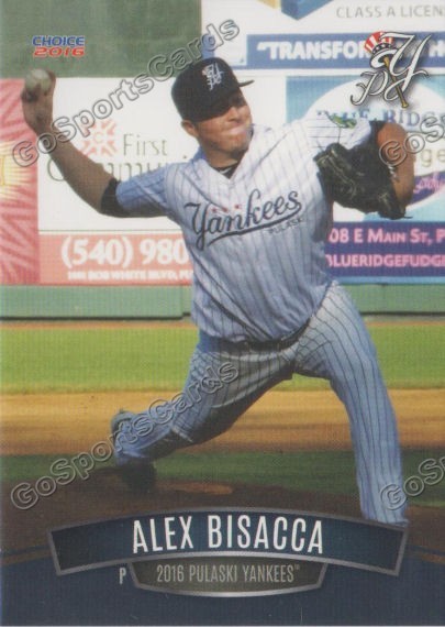 2016 Pulaski Yankees Alex Bisacca RC Rookie NY | eBay