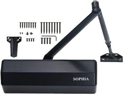 Sophia Door Closer Commercial Heavy Duty Size 1-6 Matte Black, Black | eBay