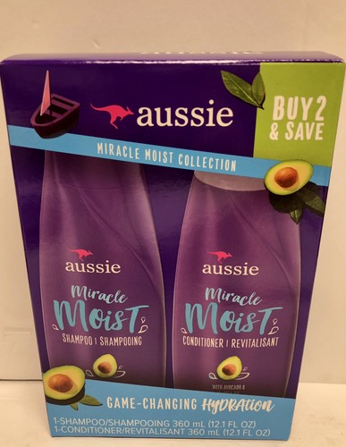 Aussie Miracle Moist Shampoo & Conditioner W/Avocado & Australian ...