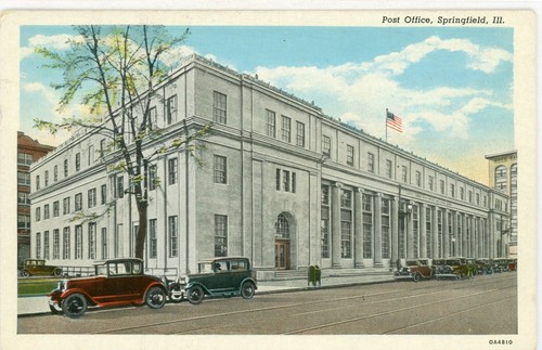 SPRINGFIELD ILLINOIS IL "POST OFFICE" UNUSED LINEN POSTCARD | eBay
