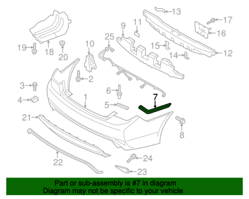 2009-2015 Hyundai Bracket Assembly-Rear Bumper Side, LH 86613-3S010 | eBay