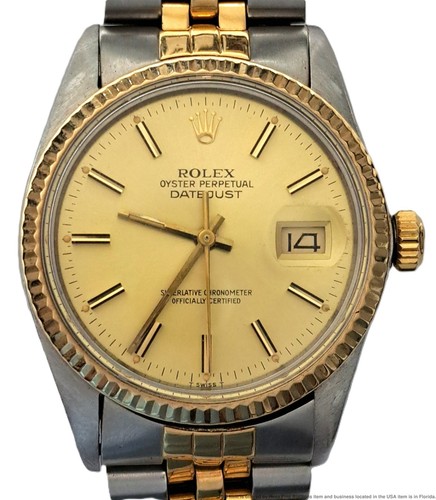 Cool Vintage Rolex Yellow Gold Stainless Steel Mens Wrist Watch 36 mm ...