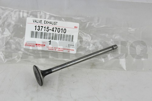 1371547010 Genuine Toyota VALVE, EXHAUST 13715-47010 | eBay
