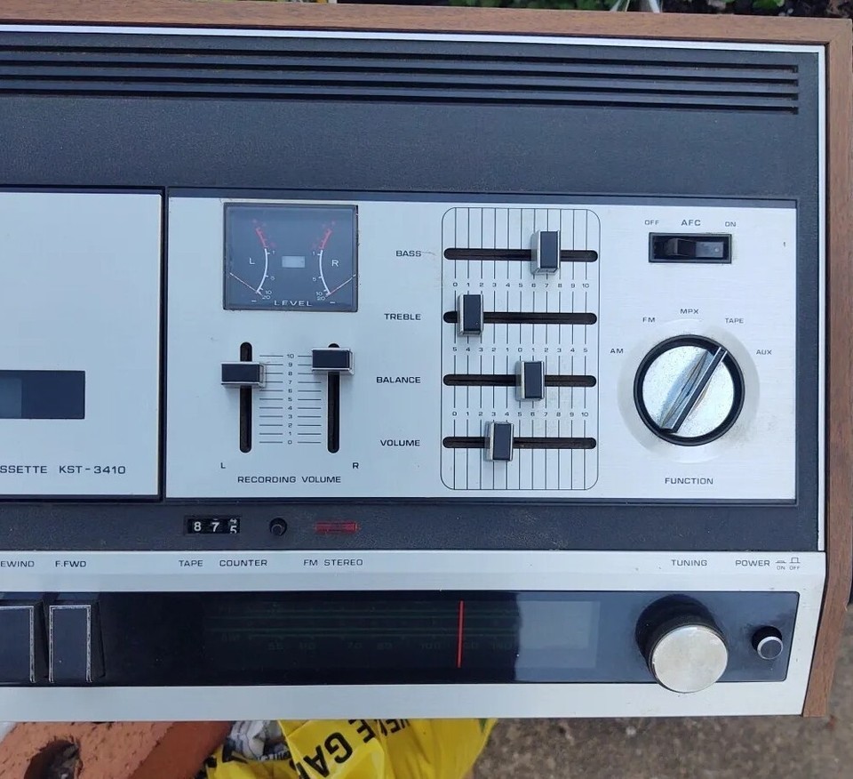 Vintage Hitachi KST-3410 Stereo AM/FM Receiver Cassette Player-No ...