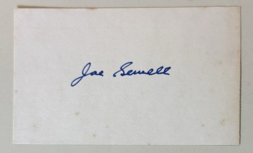 Joe Sewell - HOF - New York Yankees - Signed Autographed Index Card | eBay