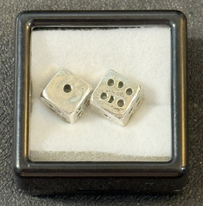 5.57 Grams .999 Fine Silver Mini Dice Set Hand Poured By Taz Hand Pours ...