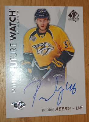 2016-17 SP Authentic #128 Pontus Aberg Autograph RC 649/999 Nashville ...